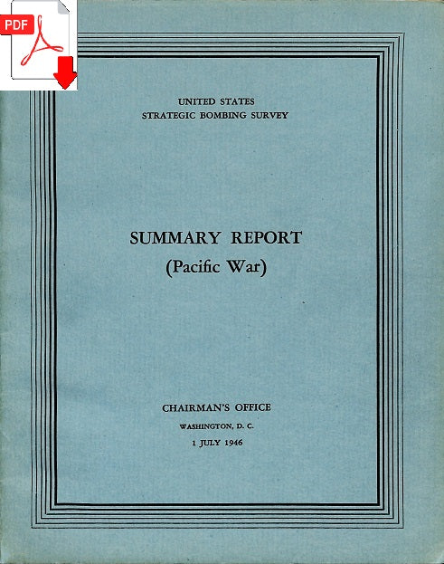 US GPO - US Strategic Bombing - The Pacific War (1946) (ebook) — www ...