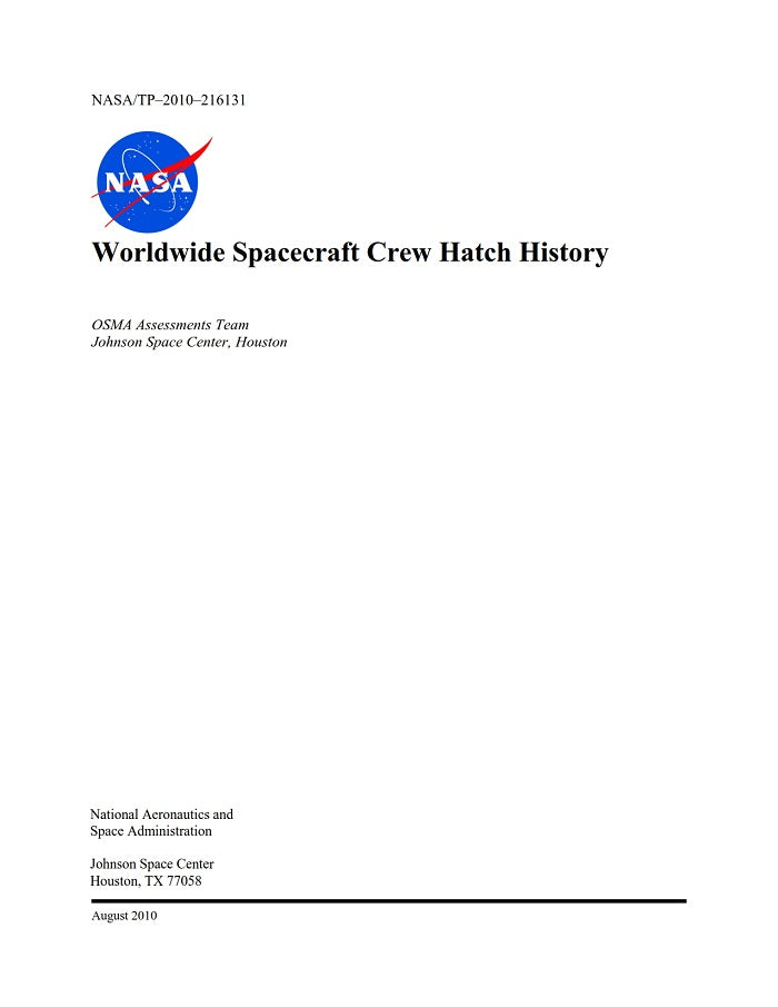 NASA Worldwide Spacecraft Crew Hatch History — www.skyshelf.eu